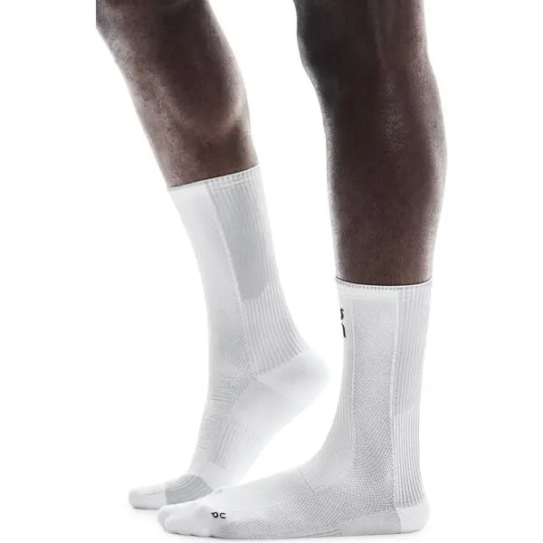 On Performance Run High Socks - White/ Glacier