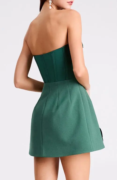 HELSI Gia Floral Appliqué Minidress - Green