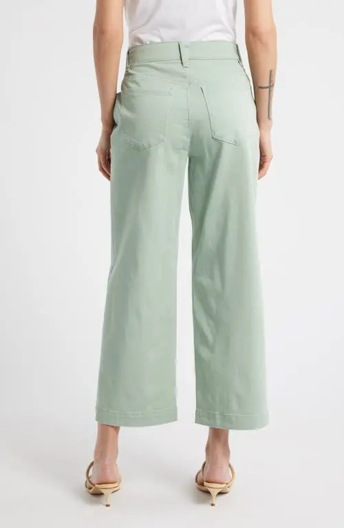 Wit & Wisdom High Waist Ankle Wide Leg Twill Pants