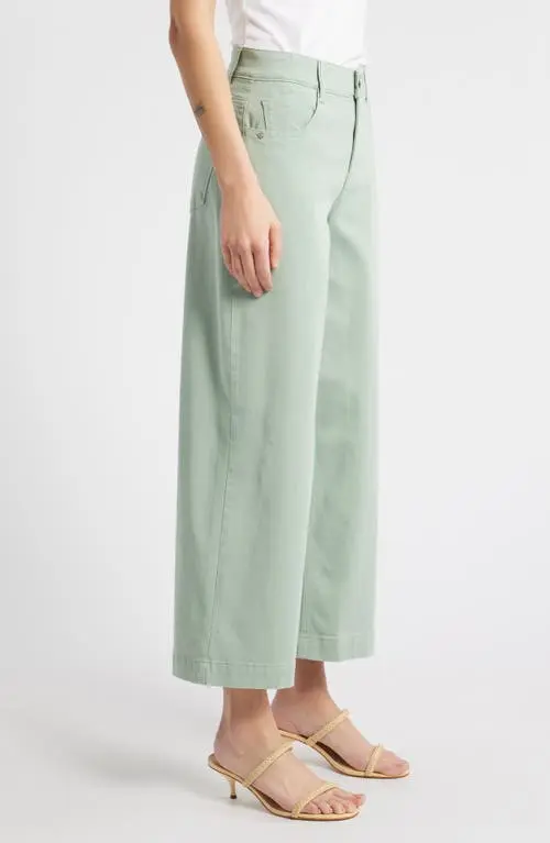 Wit & Wisdom High Waist Ankle Wide Leg Twill Pants