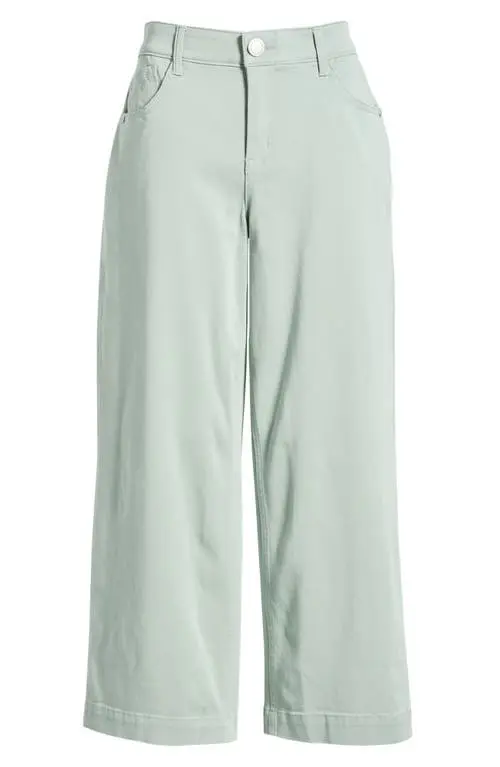 Wit & Wisdom High Waist Ankle Wide Leg Twill Pants