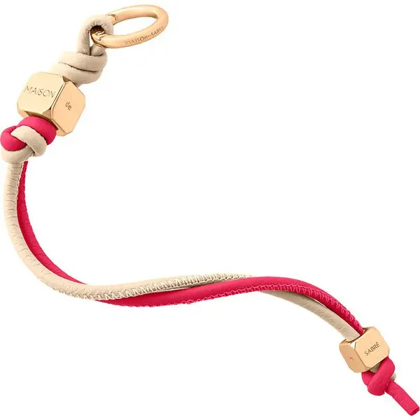 MAISON DE SABRE Leather Wristlet Charm - Saharan Fuchsia