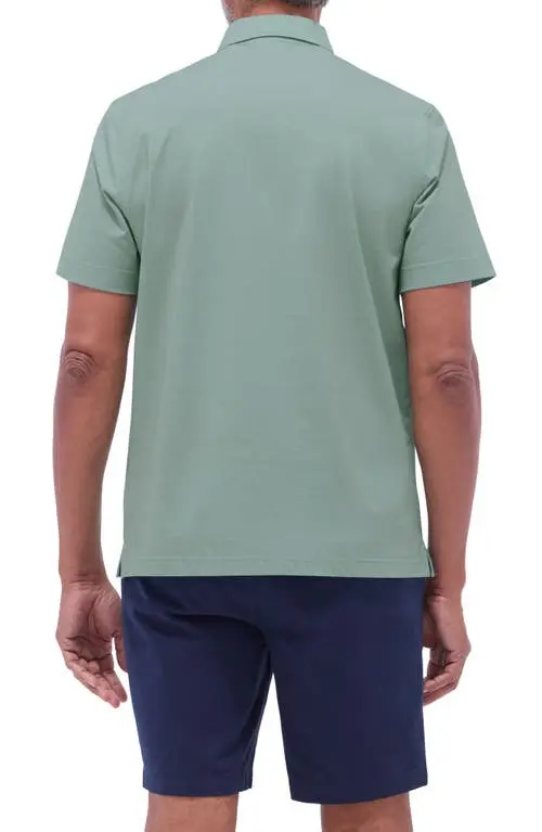 Bugatchi Vincent Ooohcotton® Double Knit Solid Polo - Menthol