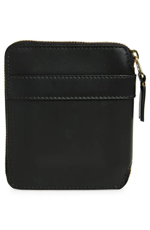 Comme Des Garçons Big Bow Leather Zip Wallet - Black