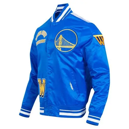 PRO STANDARD Golden State Warriors Sublimated Satin Full-snap Jacket