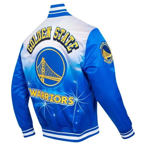 PRO STANDARD Golden State Warriors Sublimated Satin Full-snap Jacket