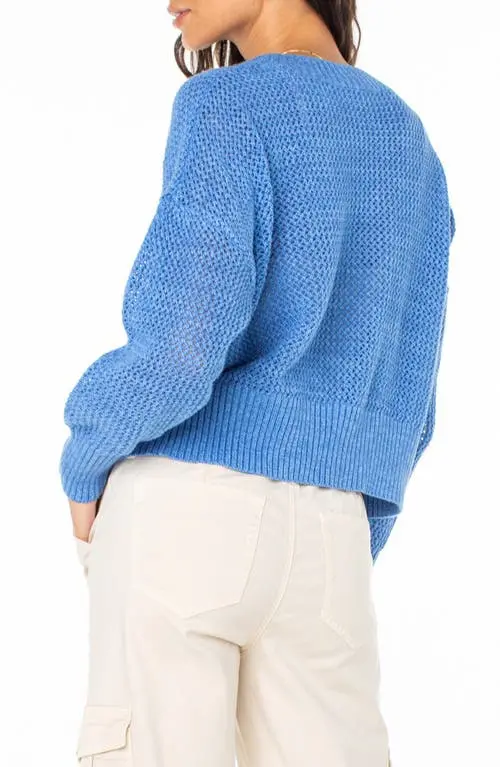 Roxy Leia Floral Embroidered Linen Blend Sweater