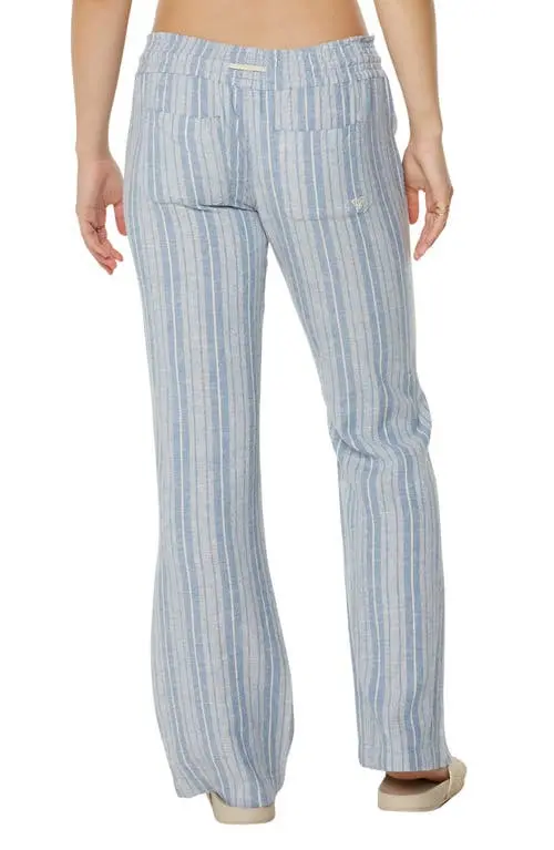 Roxy Oceanside Stripe Linen Blend Pants