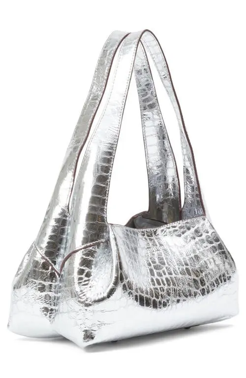 Rag & Bone Slade Croc Embossed Metallic Shoulder Bag