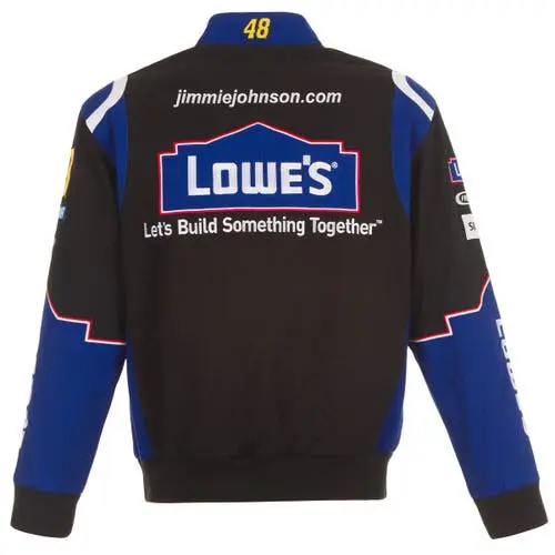 JH DESIGN Jimmie Johnson Lowe's Twill Driver Uniform Full-snap Jacket