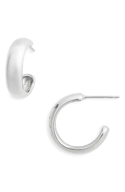 Jenny Bird Small Staple Hoop Earrings - Platinum