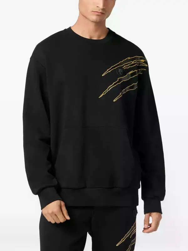 PLEIN SPORT Cotton Crewneck Sweatshirt With Logo Detail