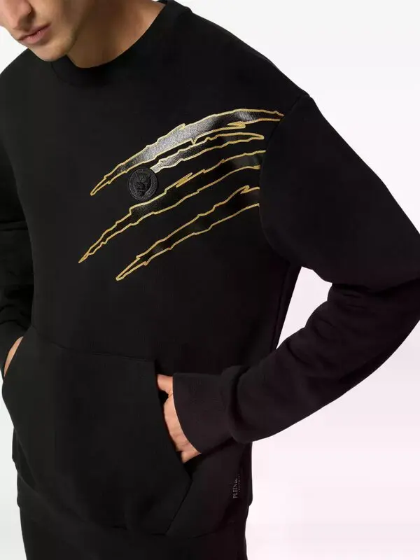 PLEIN SPORT Cotton Crewneck Sweatshirt With Logo Detail