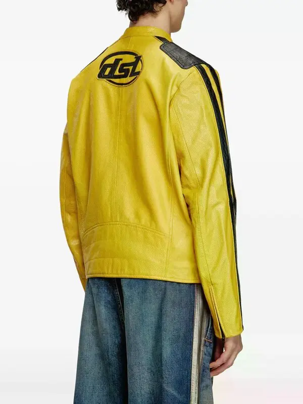 Diesel® Leather Pop Jacket In Yellow - 50% Off | Editorialist