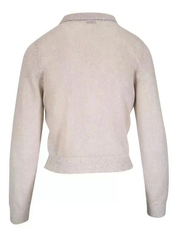 Brunello Cucinelli Sequin-embellished Cardigan - Neutrals
