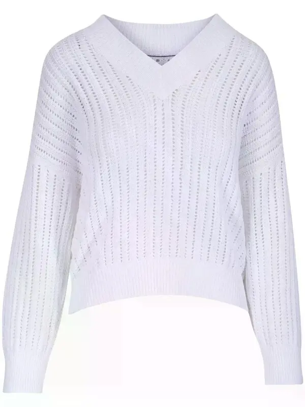Brunello Cucinelli Open-knit Sweater - White