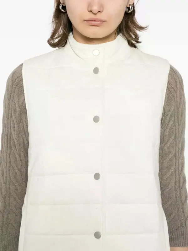 N.peal Button Through Quilted Gilet