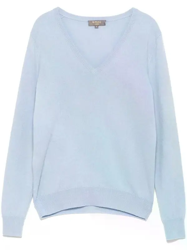 N.peal Phoebe V-neck Jumper - Blue