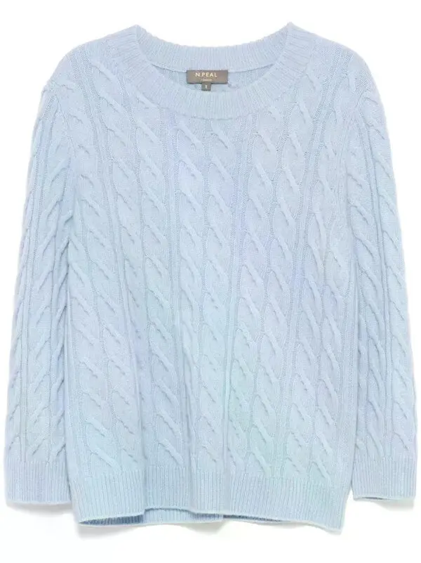 N.peal Emilia Cable Knit Jumper - Blue