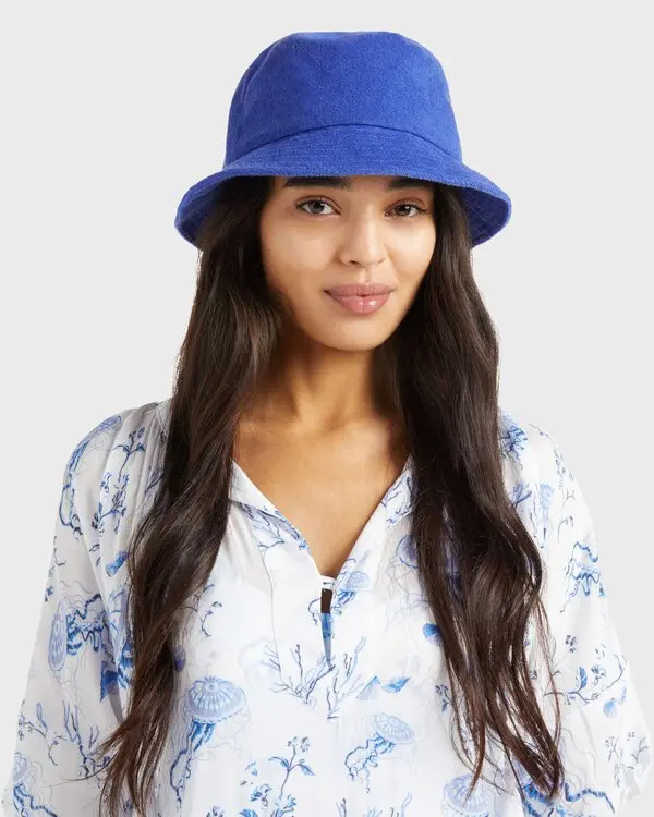 Vilebrequin Solid Terry Bucket Hat - Blue
