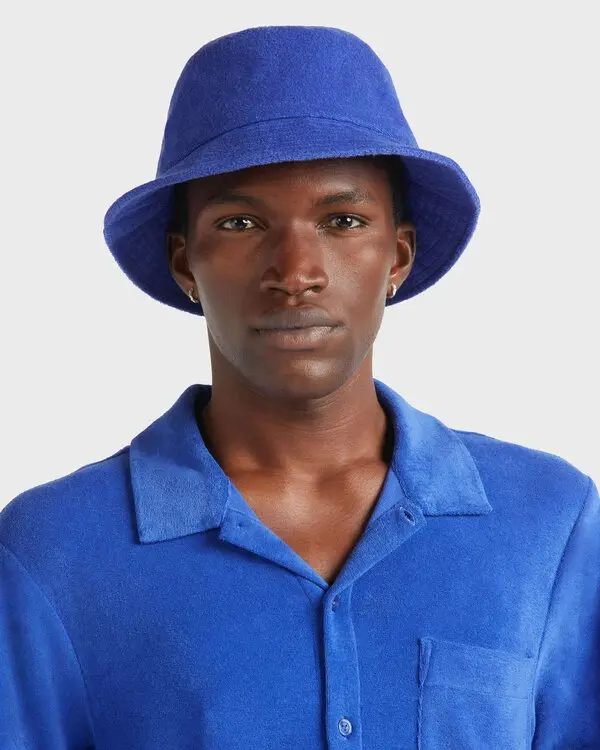 Vilebrequin Solid Terry Bucket Hat - Blue