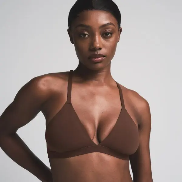 SKIMS Fits Everybody Racerback Triangle Bralette - Cocoa