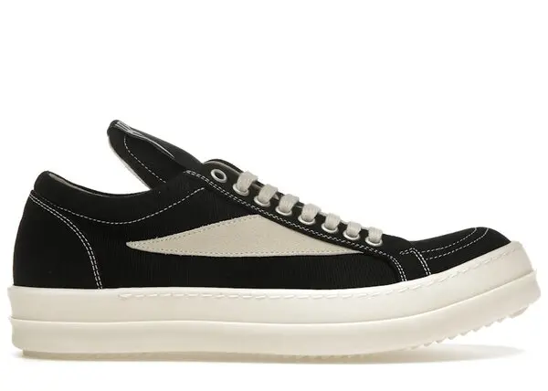Rick Owens Hollywood Vintage Low Sneakers - Black/milk