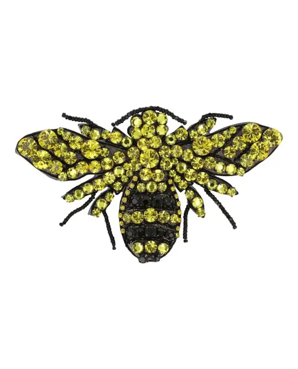 Gucci Crystal-embellished Bee Brooch - Gold