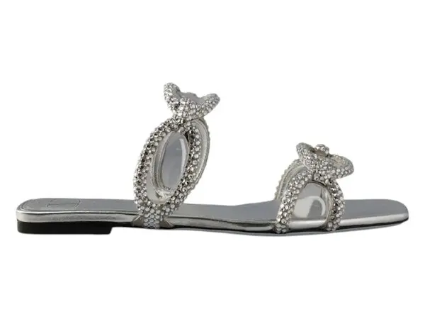Valentino Garavani Chain Embellished Slip-on Sandals
