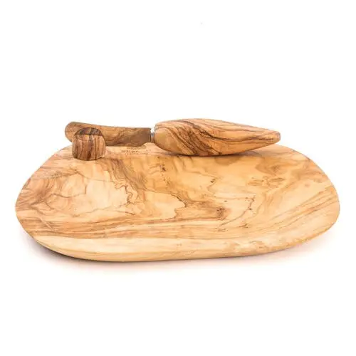 BERARD France Olive Wood Handcrafted Butter Dish & Knife