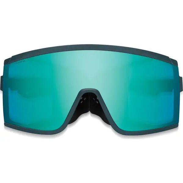 SMITH Optics Pursuit 148mm Chromapop™ Glacier Photochromic Polarized Shield Sunglasses - Matte Pacific/chromapop Opal