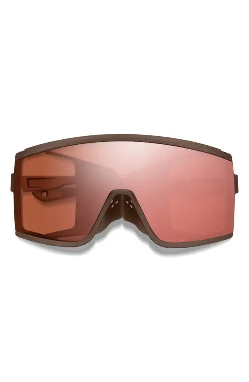 SMITH Optics Pursuit 148mm Chromapop™ Glacier Photochromic Polarized Shield Sunglasses - Gold Dust/glacier Rose Gold