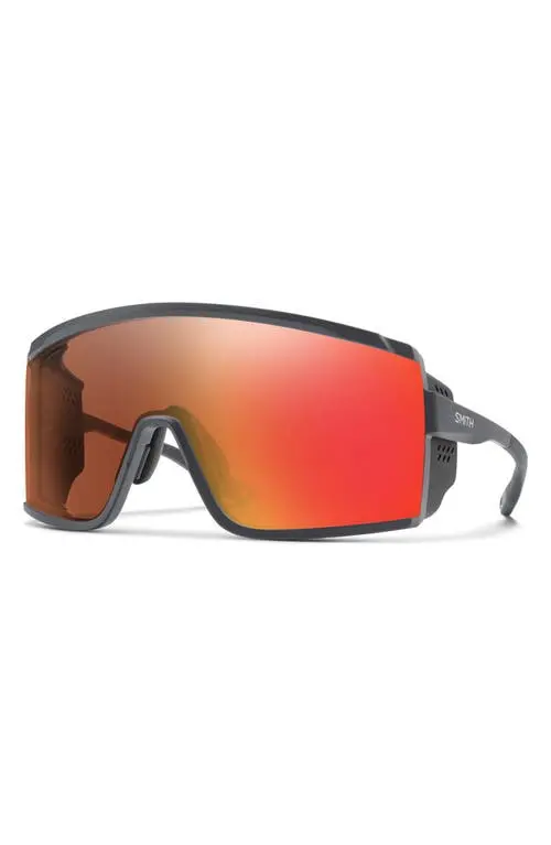 SMITH Optics Pursuit 148mm Chromapop™ Glacier Photochromic Polarized Shield Sunglasses - Matte Slate / Glacier