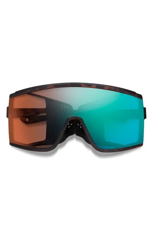 SMITH Optics Pursuit 148mm Chromapop™ Glacier Photochromic Polarized Shield Sunglasses - Tortoise/glacier Copper Opal