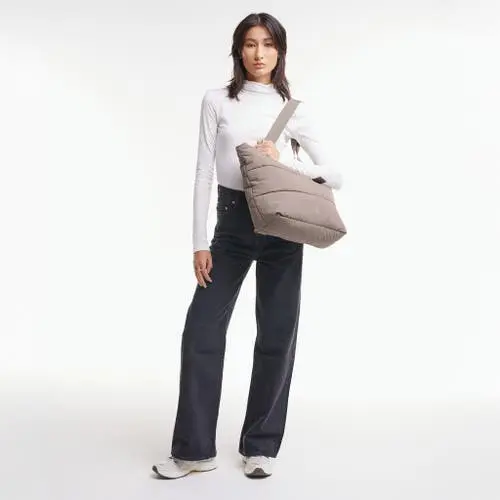 GOT BAG Puffer Tote Bag - Oyster Monochrome