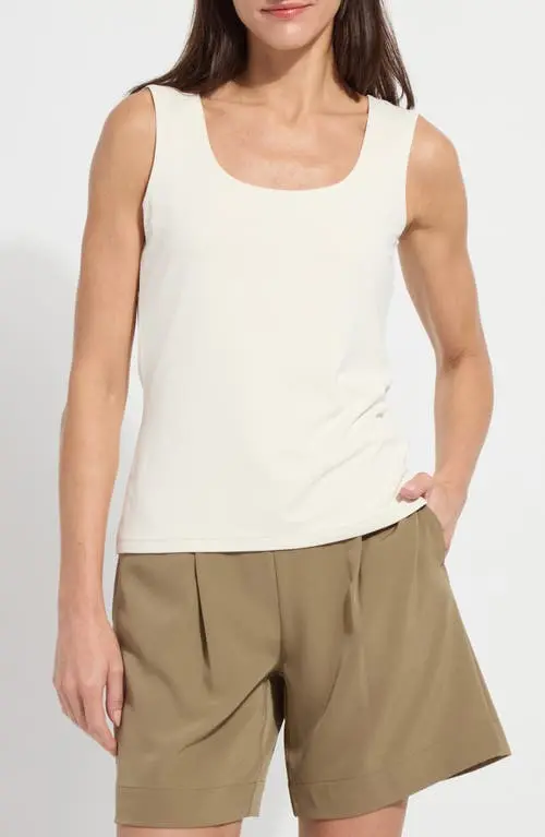 Lyssé Essentials Evie Scoop Neck Tank - Macadamia