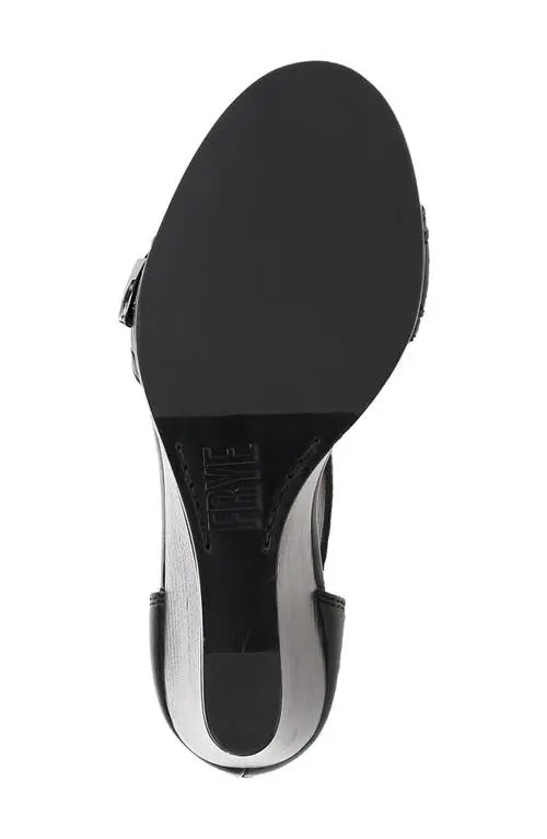 Frye Rachel Ankle Strap Wedge Sandal - Black