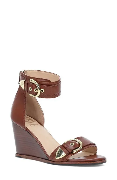 Frye Rachel Ankle Strap Wedge Sandal - Ivory