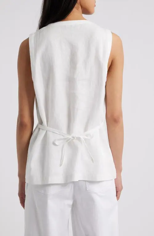 Eileen Fisher Organic Linen Long Vest