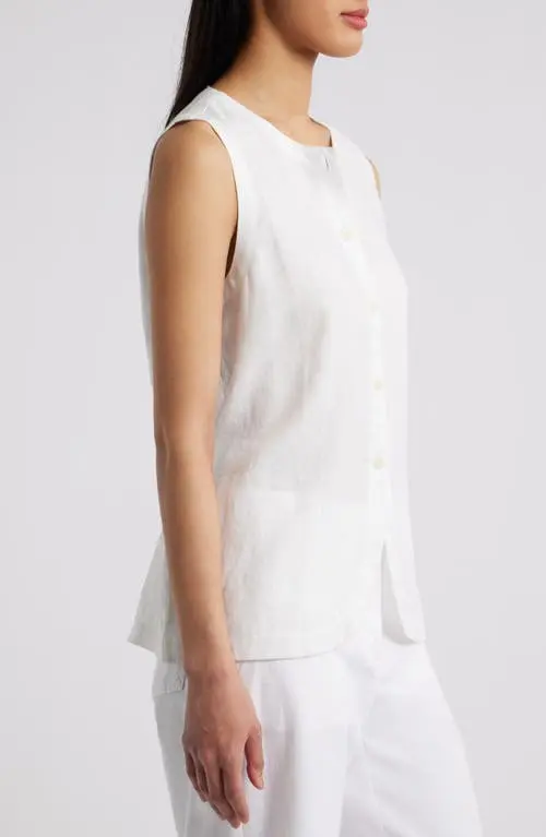 Eileen Fisher Organic Linen Long Vest