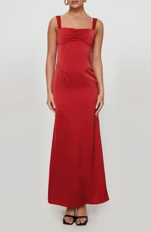 fitted lace wedding dress Lewisa Maxi Dress Red main image 1