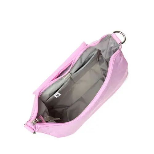 BAGGALLINI Coastal Flip Lock Half Moon Bag - Hibiscus Pink