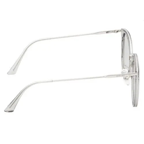 BERTHA WATCHES Brielle Polarized Round Frame Sunglasses - Clear/clear