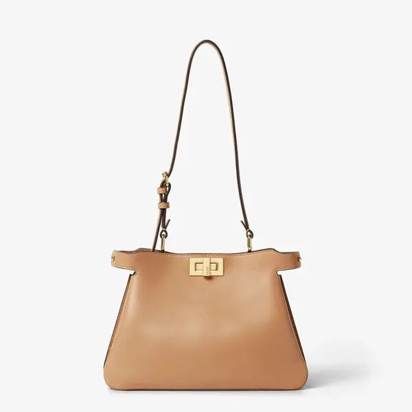 Fendi Peekaboo Soft Small Leather Bags - Beige