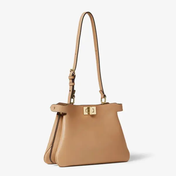 Fendi Peekaboo Soft Small Leather Bags - Beige