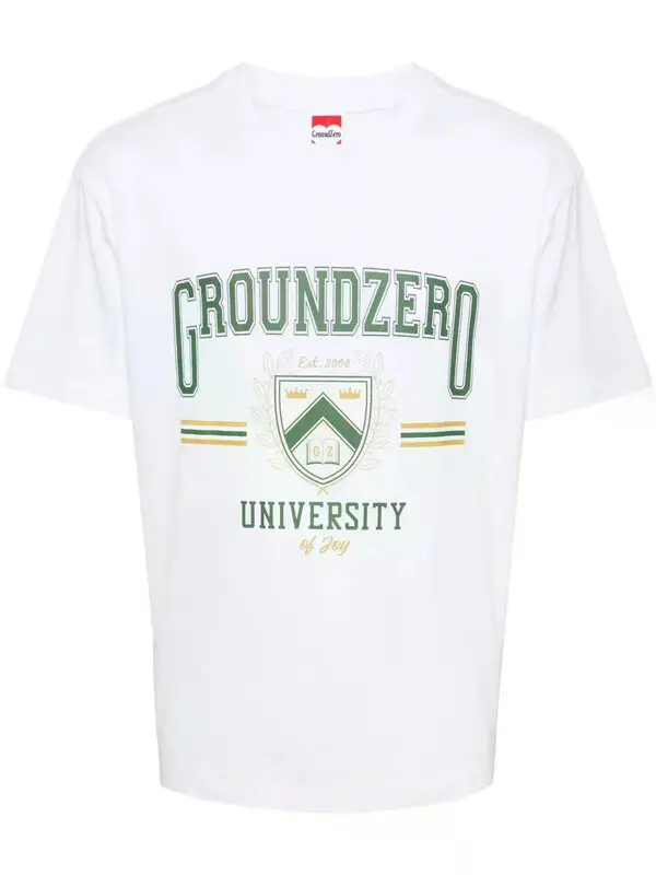GROUND ZERO University Logo T-shirt - White
