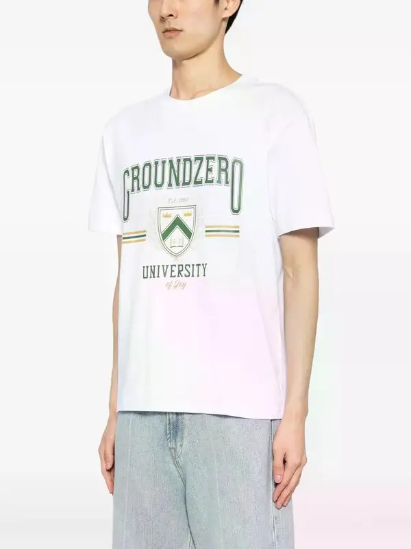 GROUND ZERO University Logo T-shirt - White