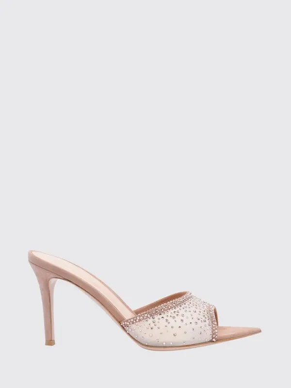 GIANVITO ROSSI Rania Crystal-embellished Mesh Mule Sandals