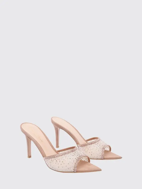 GIANVITO ROSSI Rania Crystal-embellished Mesh Mule Sandals