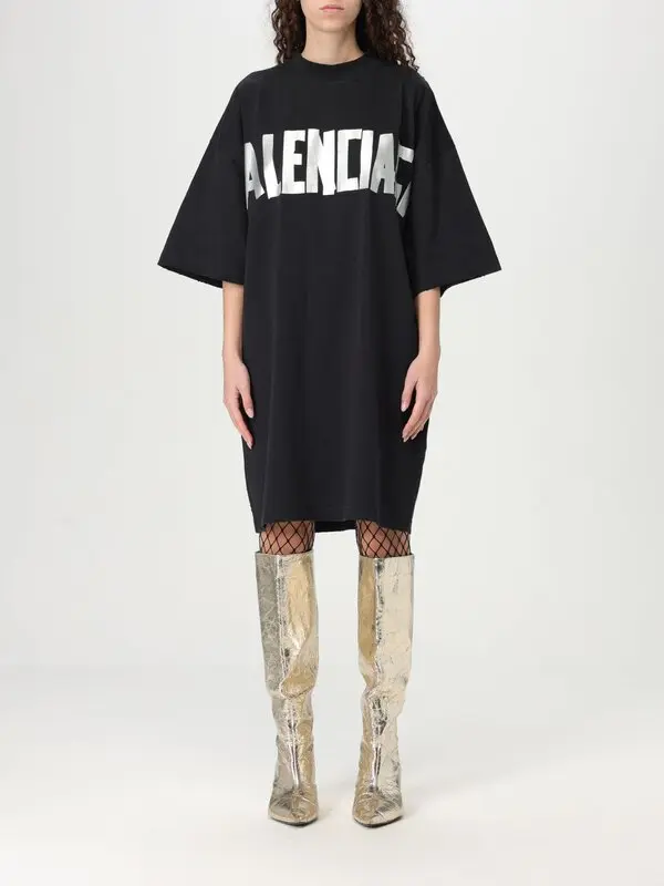 balenciaga black t shirt dress Balenciaga T-Shirt Dress in Black